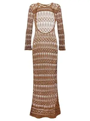Isabel Marant Paloma Sheer Maxi Dress - Gold