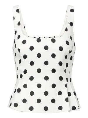 Posse Rosalie Polka-dot Linen Top - Multicoloured