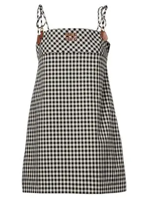 MIU MIU Gingham Cotton Minidress