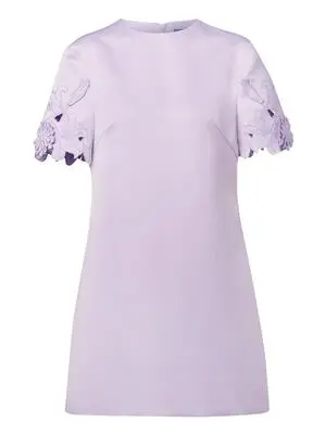 LEO LIN Laurie Floral-appliqué Minidress - Purple
