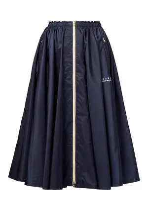 Prada Re-nylon Zip-up Midi Skirt - Blue