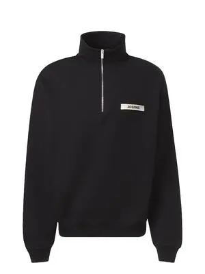 Jacquemus Grosgrain Cotton Sweatshirt - Black