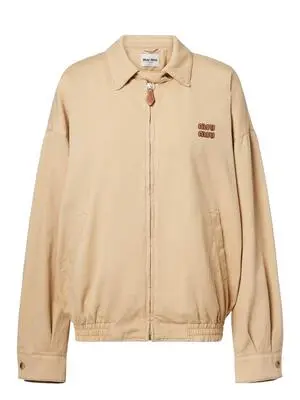 MIU MIU Logo Denim Blouson