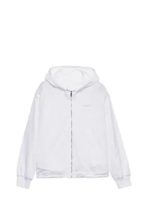 Prada Reversible Jersey Hoodie - White