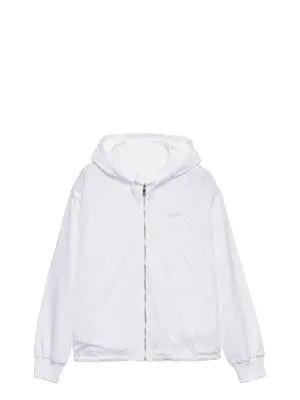 Prada Reversible Jersey Hoodie - White