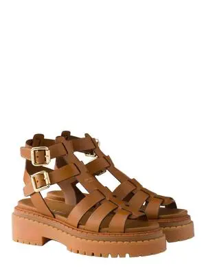 Prada Ankle Strap Sandals - Leather