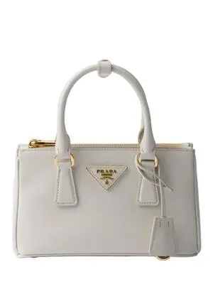 Prada Galleria Mini Saffiano Leather Bag Neutral