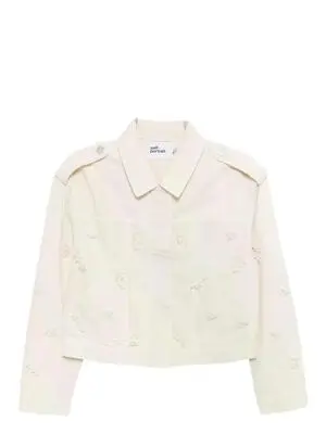 SELF-PORTRAIT Beaded Floral Jacket - Neutrals
