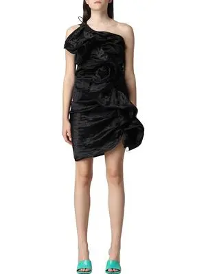 Bottega Veneta Salon 03 One-shoulder Mini Dress - Black