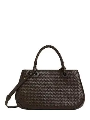 BOTTEGA  VENETA Intrecciato Leather Basket Bag - Fondant