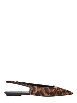 TOD'S Leopard-Printed Slingback Flats Leoprd