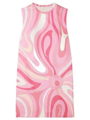 Emilio Pucci Printed Silk-twill Mini Dress - Pink