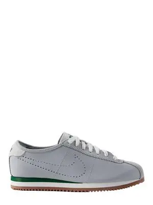 Nike Cortez Decon Suede-Trimmed Leather Sneakers Gray