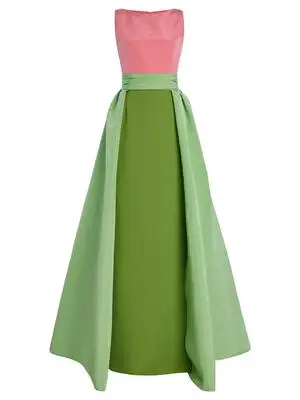 Carolina Herrera Convertible Silk-faille Gown - Multi