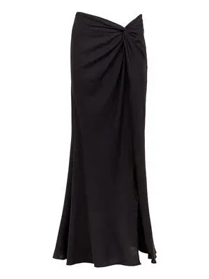 VIX PAULA HERMANNY Sirene Slip Maxi Skirt - Black