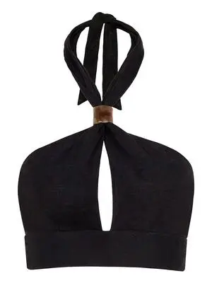 VIX PAULA HERMANNY Luna Keyhole Top - Black