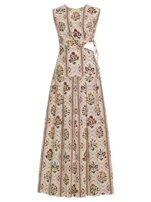 Agua Bendita Otono Cutout Midi Dress - Multi