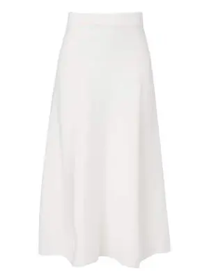 Max Mara Lazio Crêpe Midi Skirt - White