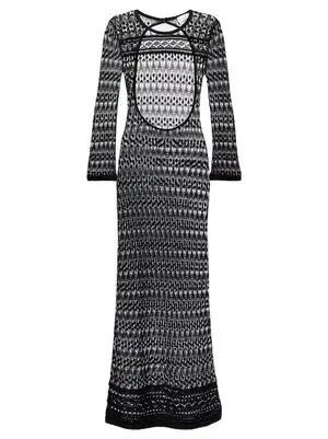 Isabel Marant Paloma Crochet Cotton-blend Maxi Dress - Black