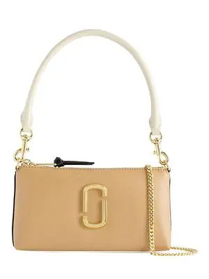 Marc Jacobs The Snapshot Convertible Leather Shoulder Bag - Camel Multi