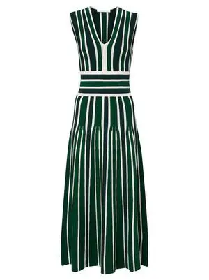 Max Mara Tallone Striped Maxi Dress - Multicoloured