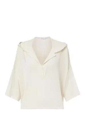 Max Mara Didy Knitted Cotton-blend Shirt - White