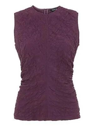 Whistles Stretch-cotton Textured Tank - Purple