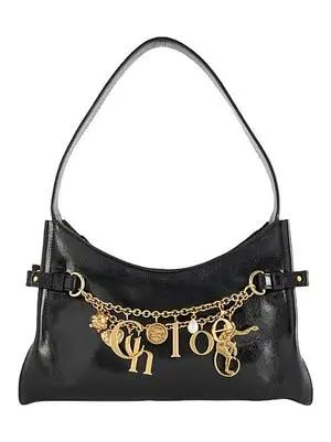 Chloé Small Leather Shoulder Bag With Bracelet Detail - Black