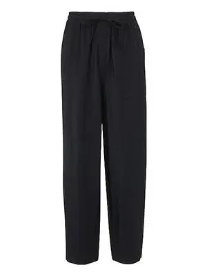 Whistles Tie-waist Straight-leg Woven Trousers - Black