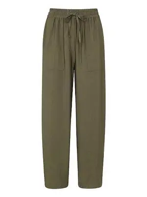 Whistles Tie-waist Straight-leg Trousers - Khaki/olive