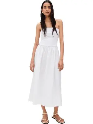 PERFECTWHITETEE Strapless Midi Dress - White