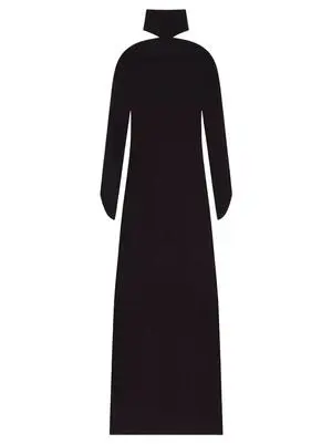COURREGES Cut-out Long-sleeve Gown - Black