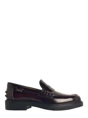TOD'S Leather Loafers Red