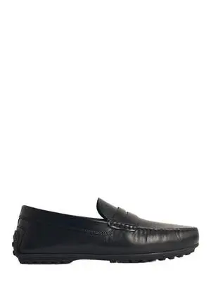 TOD'S City Gommino Leather Loafers - Black
