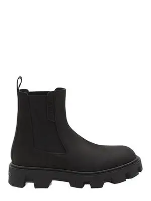 Moncler Moncler Peak City Chelsea Boots In Nubuck Black