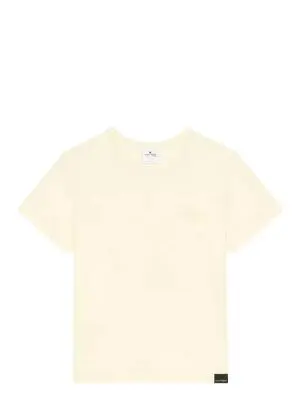 COURREGES Logo-embroidered T-shirt - Yellow