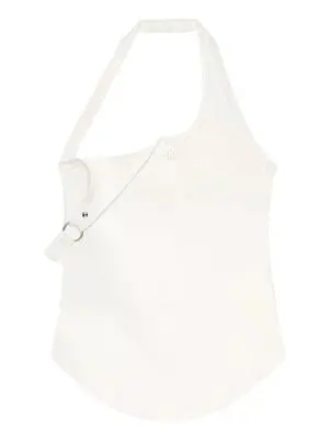 COURREGES Asymmetric Halterneck Top - White