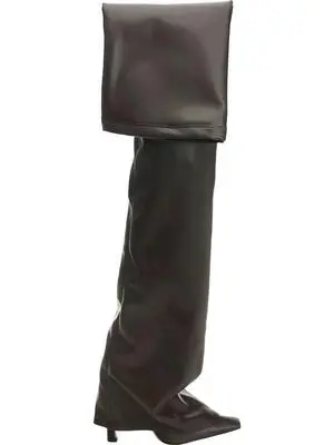 Attico 95mm Over-the-knee Stiletto Boots - Brown