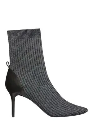 COURREGES Ribbed-knit Ankle Boots - Grey