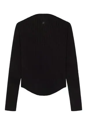 COURREGES Slash-neck Sweater - Black