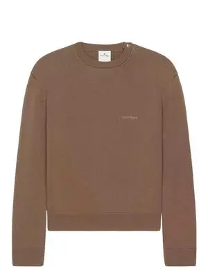 COURREGES Crew-neck Embroidered Sweatshirt - Brown