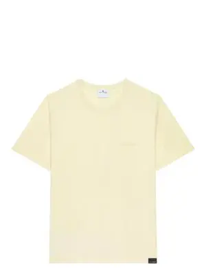 COURREGES Logo-embroidered T-shirt - Yellow