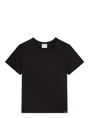 COURREGES Cotton T-shirt - Black