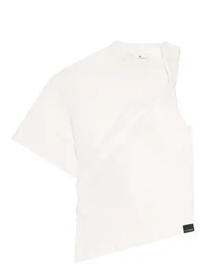 COURREGES Asymmetrical One-shoulder T-shirt - White