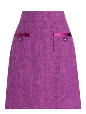 Dolce & Gabbana Rachel Tweed A-line Skirt - Purple