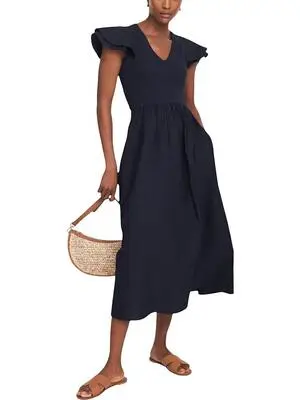 Mint Velvet Jersey Midi Dress - Navy
