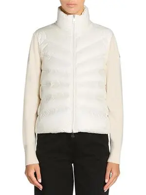 Moncler Cardigan Puffer Jacket - White