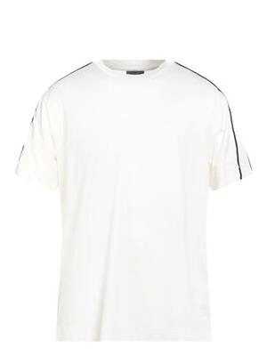 Emporio Armani Man T-shirt Ivory Size Xxxl Lyocell, Cotton Ivory
