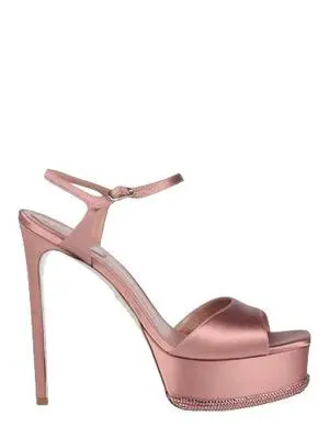 Rene Caovilla Slingback Platform Stiletto Sandals - Pink