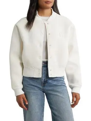 Brooklyn Industries Cotton Bomber Jacket - Antique White